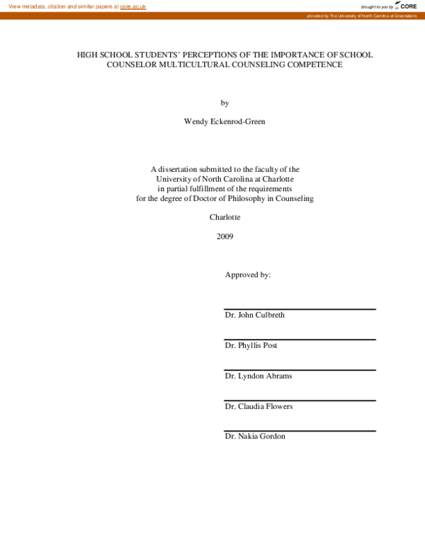 (PDF) High School Students' Perceptions of the Importance of School ...