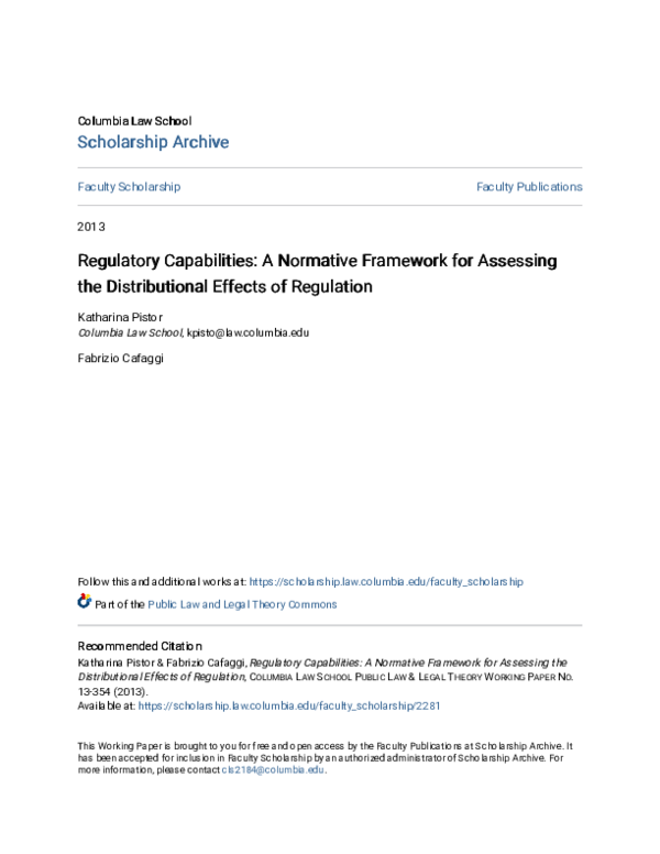 (PDF) Regulatory capabilities: A normative framework for assessing the ...