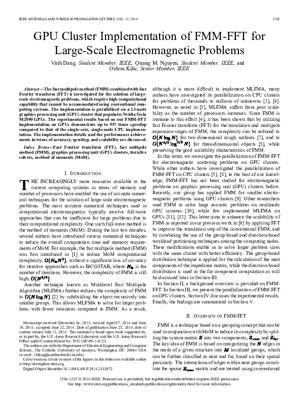 (PDF) GPU Cluster Implementation of FMM-FFT for Large-Scale ...