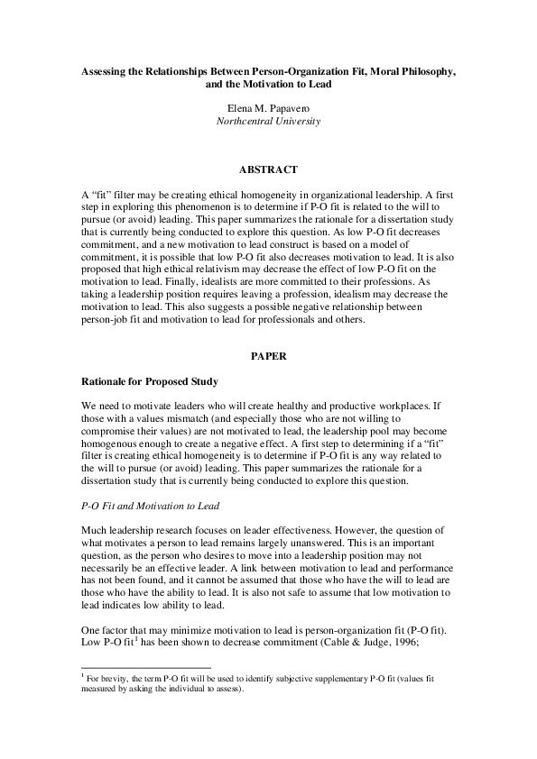 (PDF) Rationale for Proposed Study