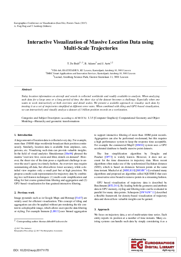 (PDF) Interactive Visualization of Massive Location Data using Multi-Scale Trajectories
