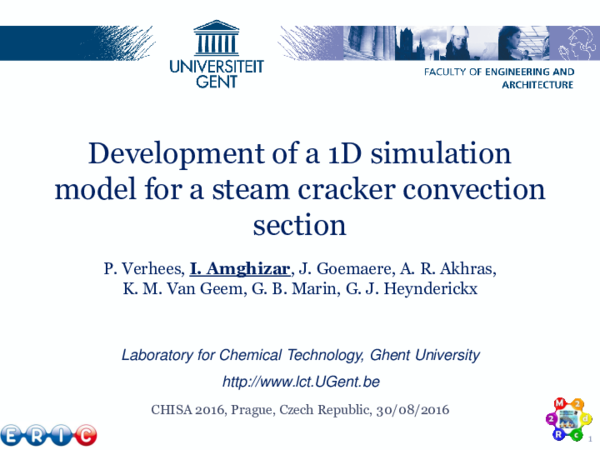 (PDF) Development of a 1D simulation model for a steam cracker ...