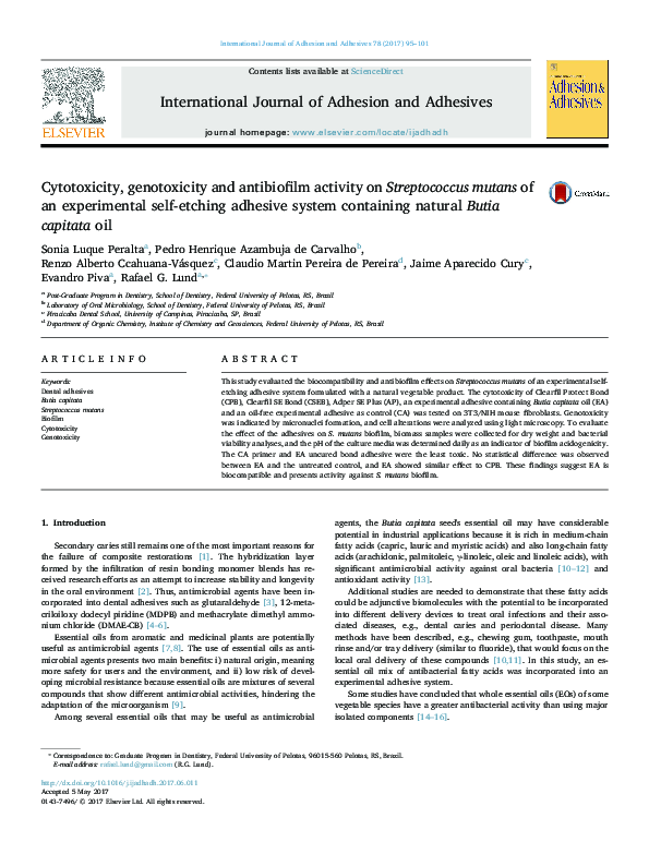 (PDF) Cytotoxicity, genotoxicity and antibiofilm activity on ...