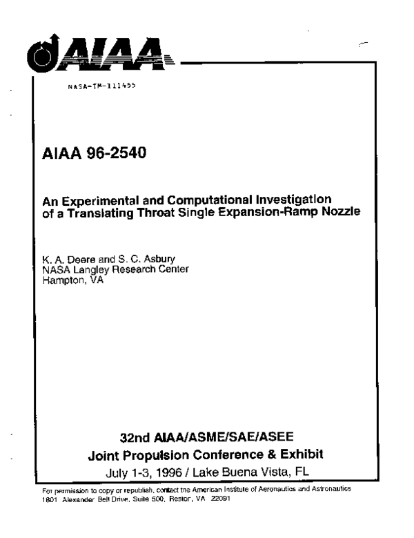 (PDF) An experimental and computational investigation of a translating ...