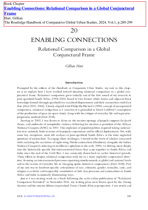 (PDF) Hart Enabling Connections Relational Comparison in a Global ...