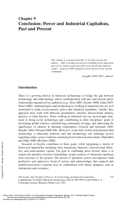 (PDF) Conclusion: Power and Industrial Capitalism, Past and Present