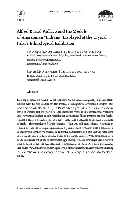 (PDF) Alfred Russel Wallace and the Models of Amazonian “Indians ...