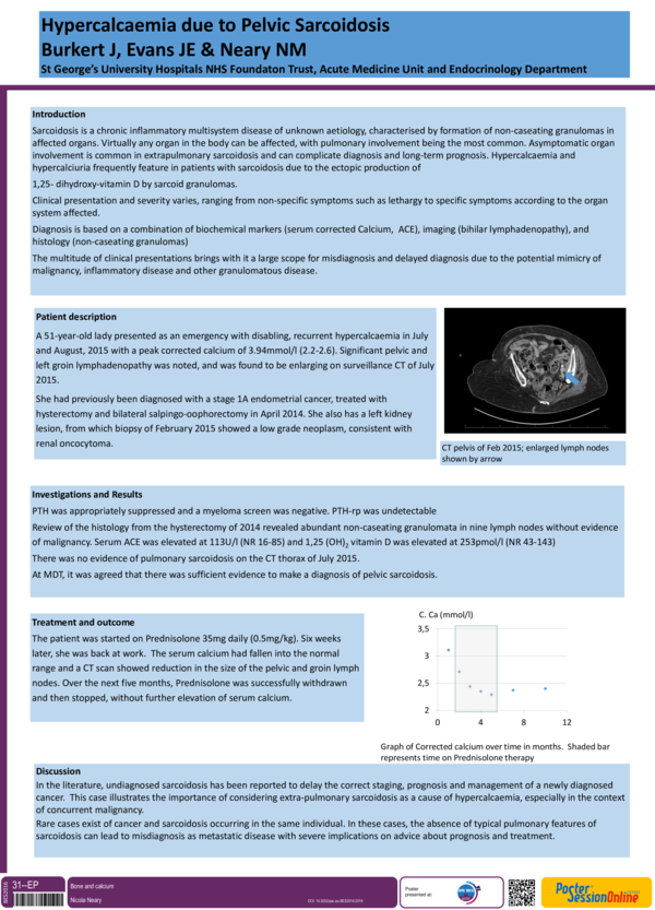 (PDF) Hypercalcaemia due to Pelvic Sarcoidosis | Julia Burkert ...