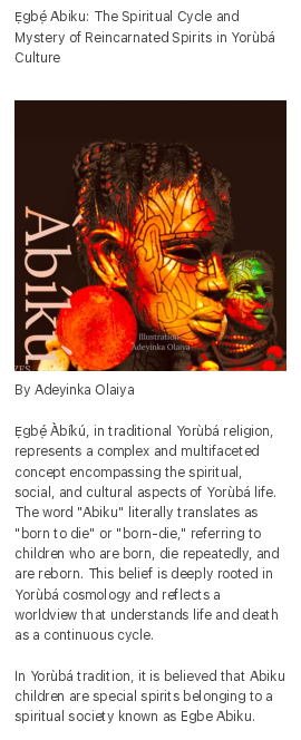 (PDF) Ẹgbẹ́ Abiku: The Spiritual Cycle and Mystery of Reincarnated Spirits…