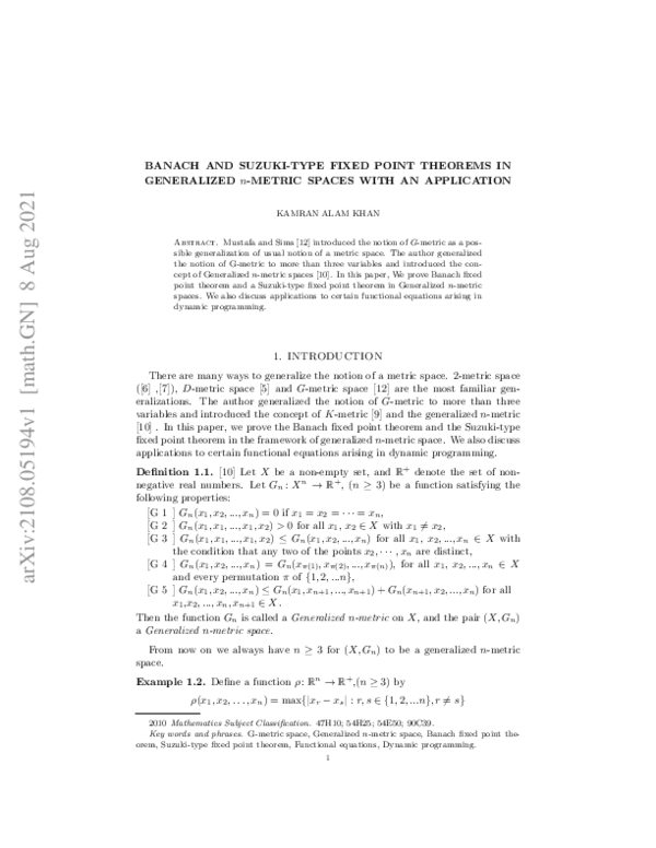 BANACH AND SUZUKI-TYPE FIXED POINT THEOREMS IN GENERALIZED n-METRIC SPACES WITH AN APPLICATION