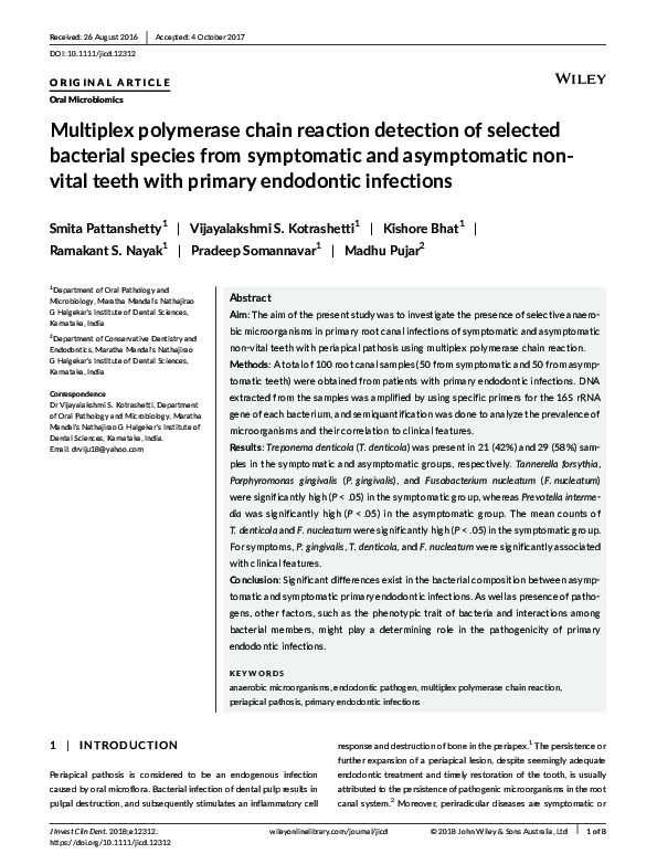 (PDF) Multiplex polymerase chain reaction detection enhancement of bacteremia and fungemia*