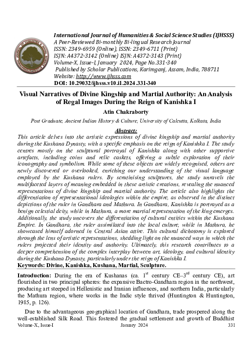 (PDF) Visual Narratives of Divine Kingship and Martial Authority: An Analysis of Regal Images ...