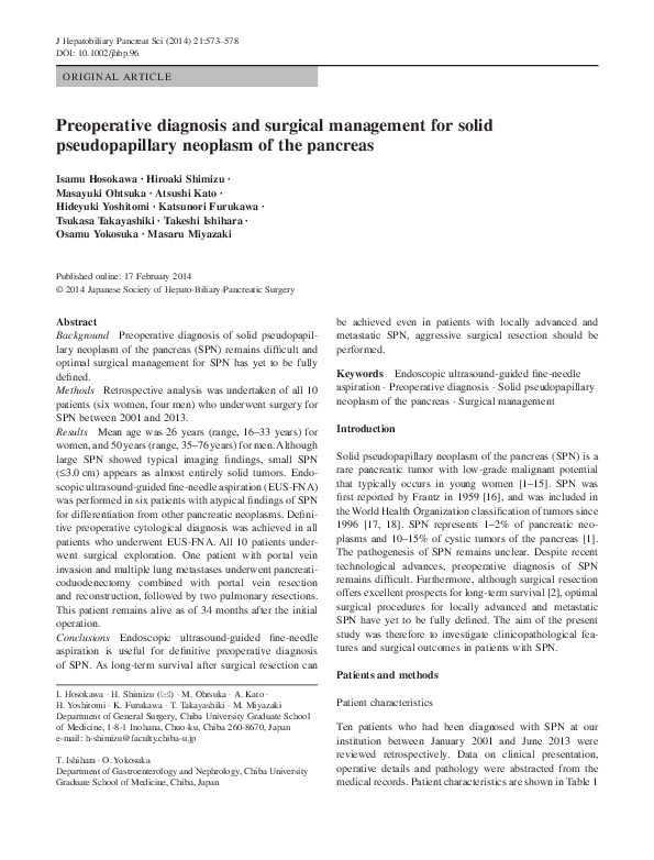 (PDF) Preoperative Diagnosis and Surgical Management of Neuroendocrine ...