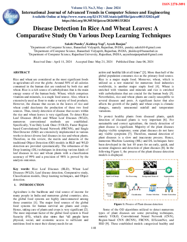 (PDF) Disease Detection In Rice And Wheat Leaves: A Comparative Study On Various Deep Learning ...
