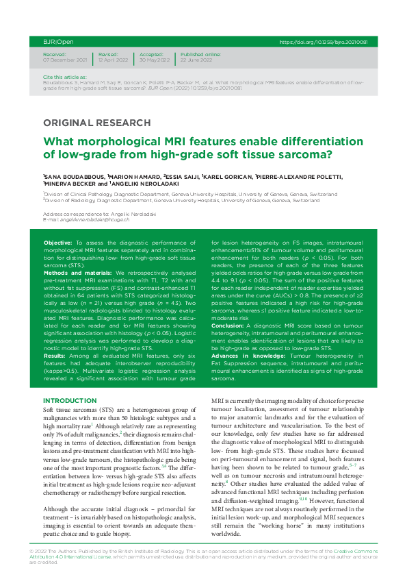 (PDF) What morphological MRI features enable differentiation of low ...
