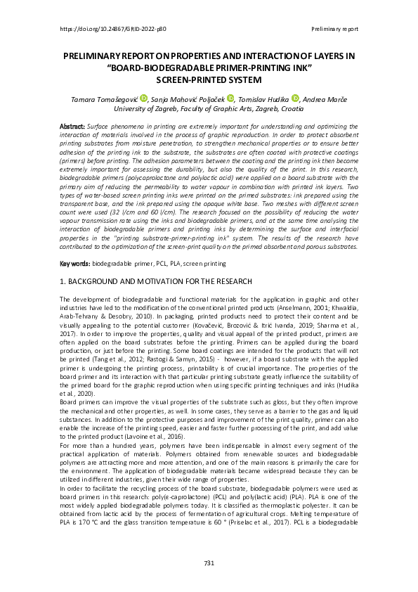 (PDF) Preliminary report on properties and interaction of layers in ...
