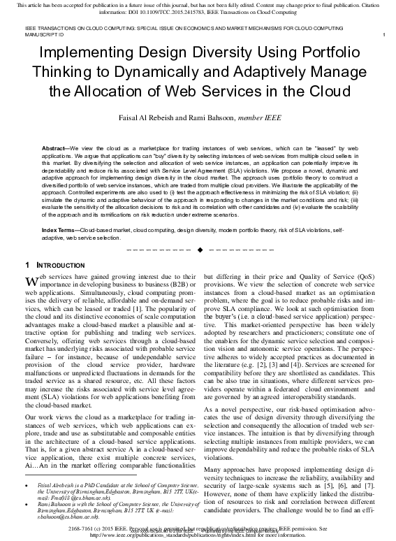 (PDF) Implementing Design Diversity Using Portfolio Thinking to Dynamically and Adaptively ...