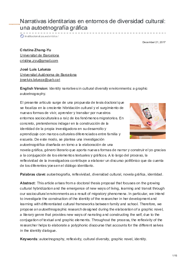 (PDF) Identity narratives in cultural diversity environments: a graphic ...