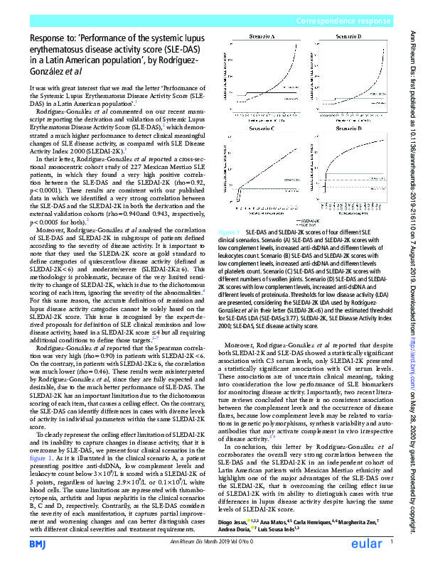 (PDF) Response to: ‘Performance of the systemic lupus erythematosus ...