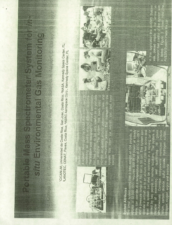 (PDF) Portable Mass Spectrometer System for in-situ Environmental Gas ...
