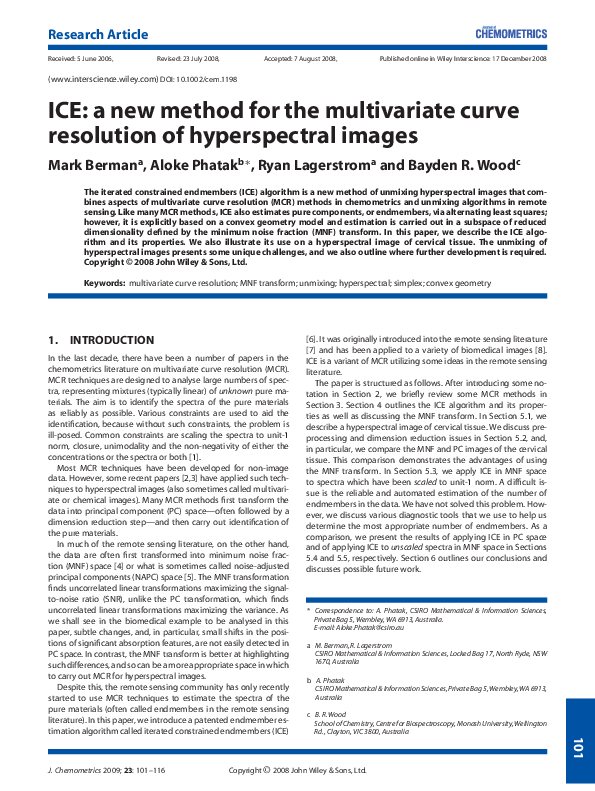 (PDF) ICE: a new method for the multivariate curve resolution of ...