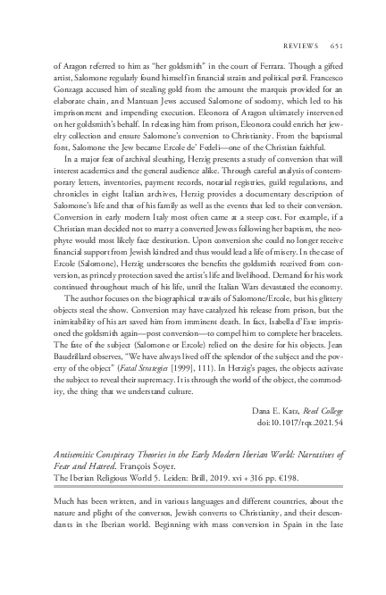 (PDF) Norman Roth, “Review of ‘Antisemitic Conspiracy Theories in the ...