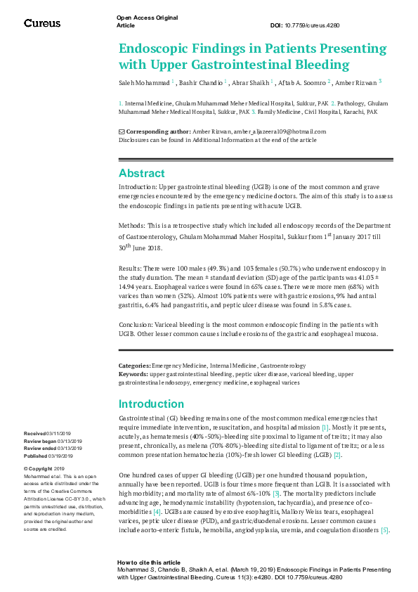 (PDF) Endoscopic Findings in Patients Presenting with Dysphagia: Analysis of a National ...