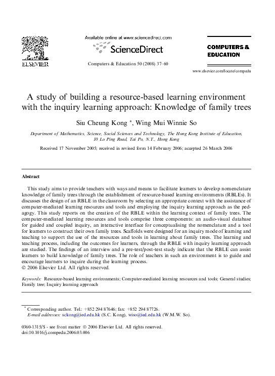 (PDF) A study of building a resource-based learning environment with the inquiry learning ...