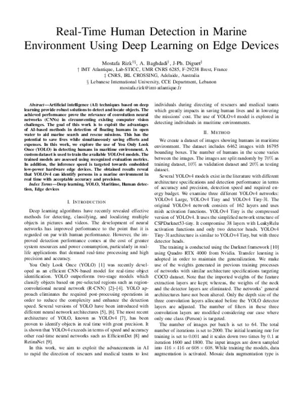 (PDF) Real-Time Human Detection in Marine Environment Using Deep ...