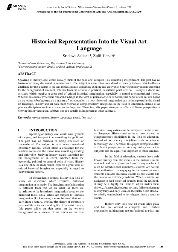 (PDF) Historical Representation Into the Visual Art Language