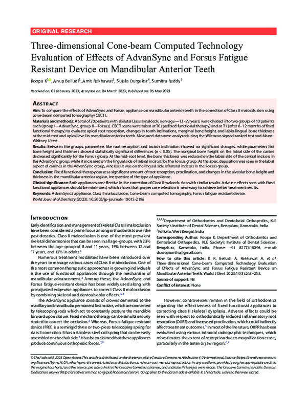 (PDF) Three-dimensional Cone-beam Computed Technology Evaluation of ...