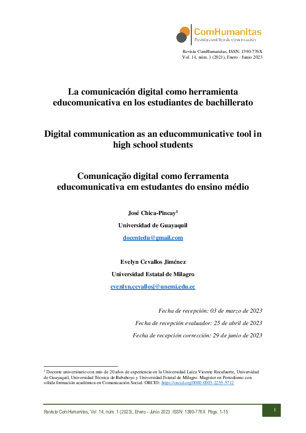 (PDF) Digital communication as an edu-communicative tool for high ...