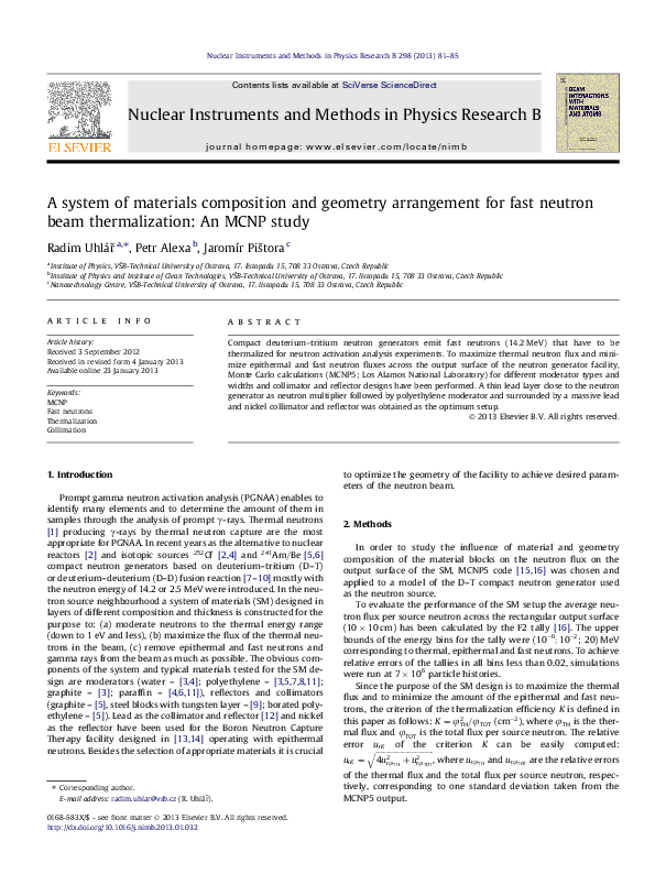(PDF) A system of materials composition and geometry arrangement for fast neutron beam ...