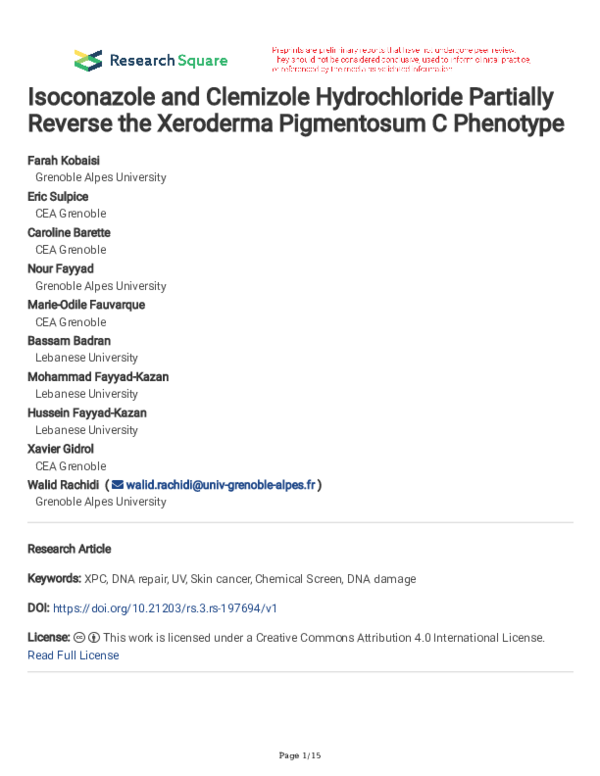 (PDF) Isoconazole and Clemizole Hydrochloride Partially Reverse the ...