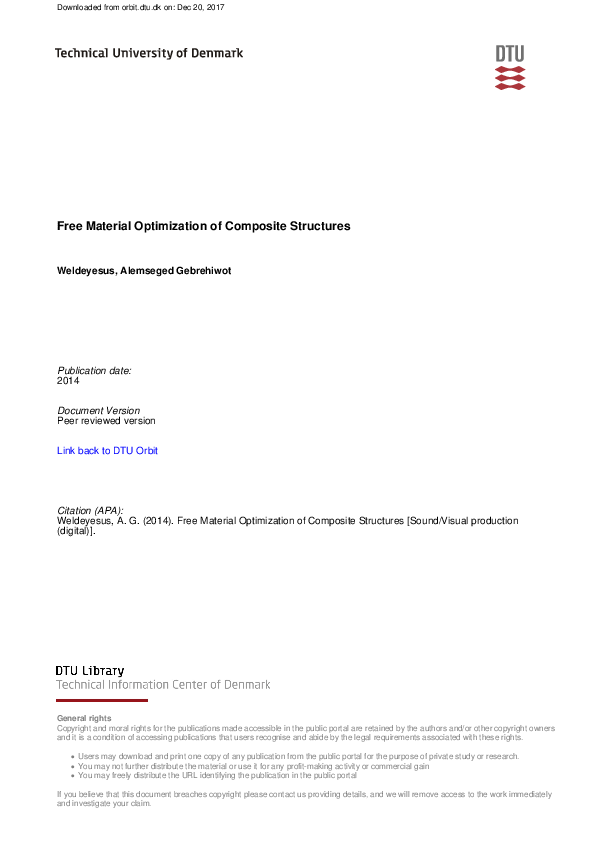 (PDF) Free Material Optimization of Composite Structures