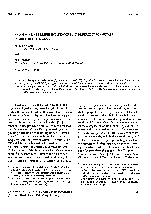 (PDF) An approximate representation of SU(2) ordered exponentials in ...