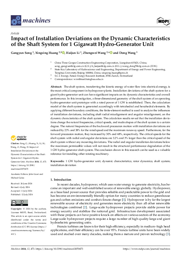 (PDF) Impact of Installation Deviations on the Dynamic Characteristics ...