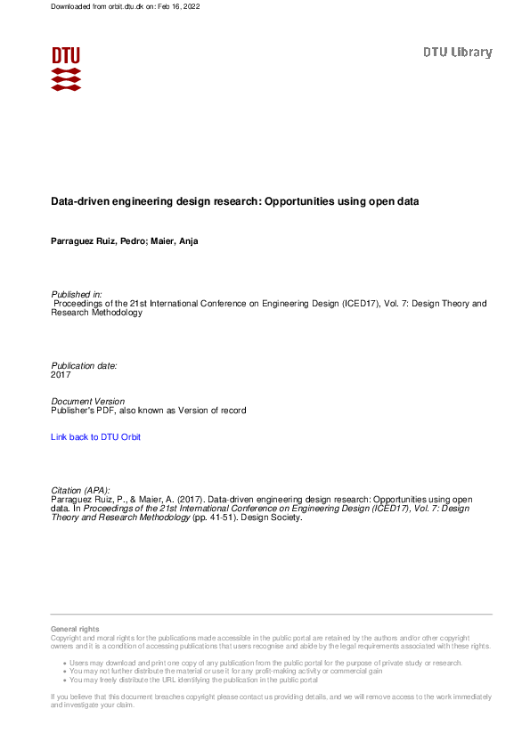 (PDF) Data-driven research: open data opportunities for growing ...