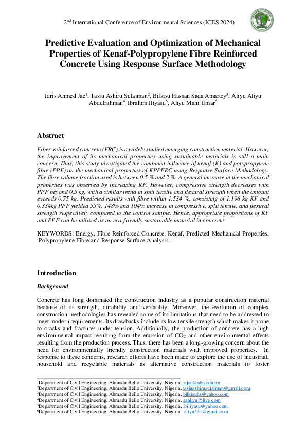 (PDF) Predictive Evaluation and Optimization of Mechanical Properties ...