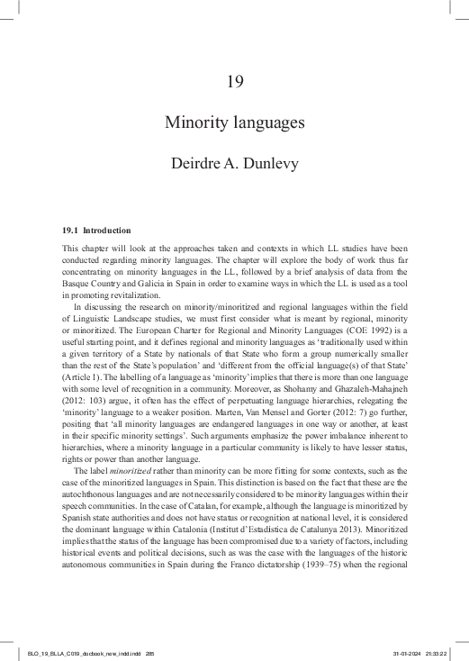 (PDF) Minority languages