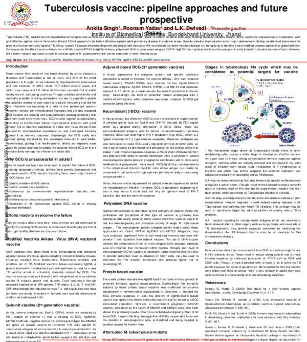 (PDF) Tuberculosis vaccine: pipeline approaches and future prospective