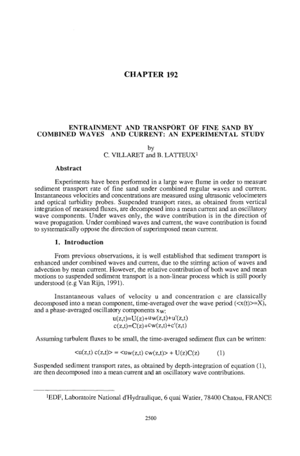 (PDF) Entrainment and Transport of Fine Sand by Combined Waves and ...