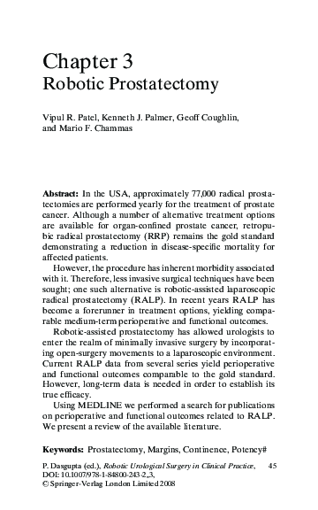 (PDF) Chapter 3 Robotic Prostatectomy