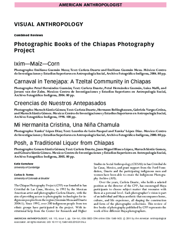 (PDF) Reflecting Visual Ethnography: Using the Camera in Anthropological Research edited by ...