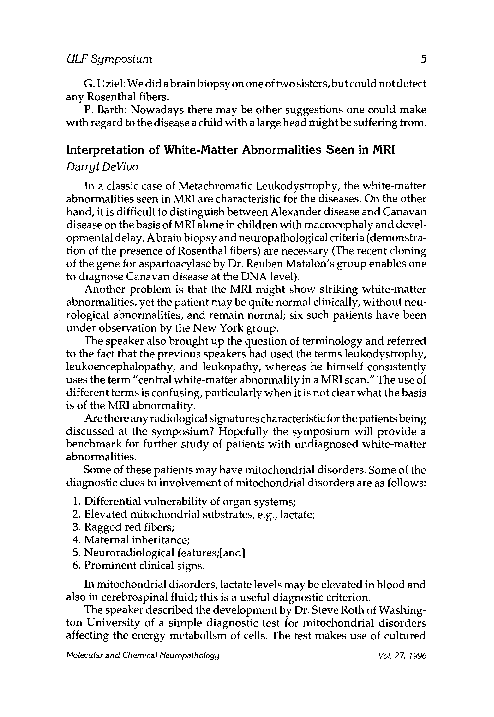 (PDF) Interpretation of white-matter abnormalities seen in MRI