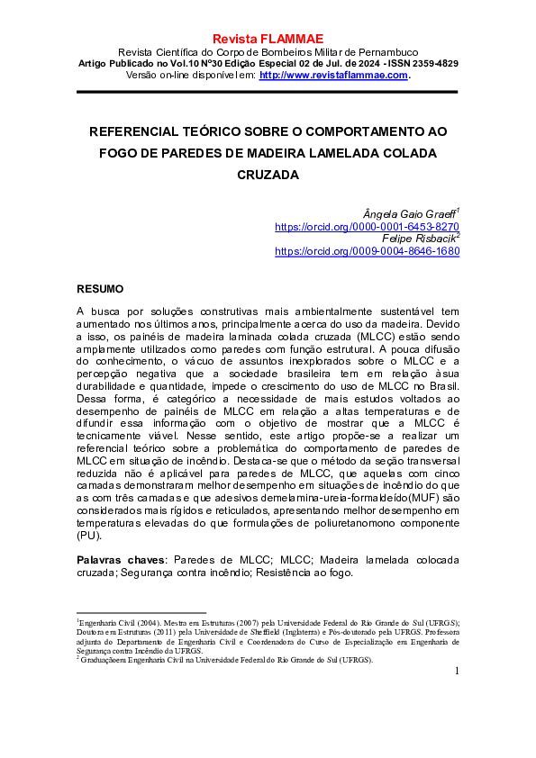 (PDF) REFERENCIAL TEÓRICO SOBRE RESISTÊNCIA AO FOGO DE PAREDES DE ...