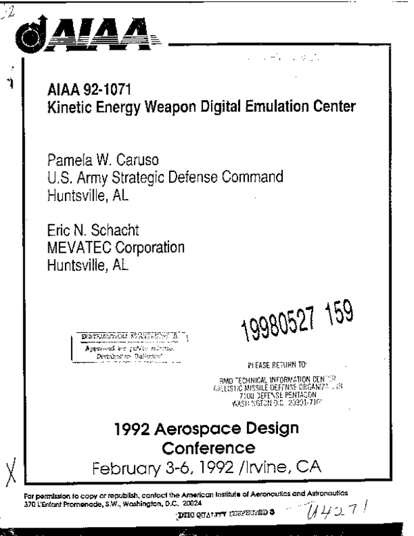 (PDF) Kinetic Energy Weapon Digital Emulation Center