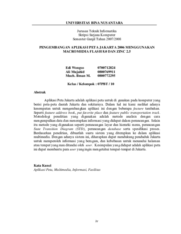 (PDF) Pengembangan Aplikasi Peta Jakarta 2006 Menggunakan Macromedia ...