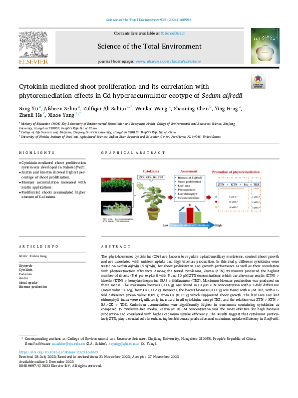 (PDF) Cytokinin-mediated shoot proliferation and its correlation with ...