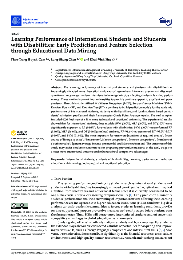 (PDF) Learning Performance of International Students and Students with ...